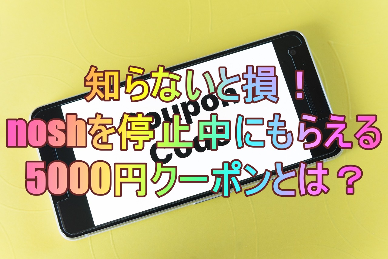 知らないと損！noshを停止中にもらえる5000円クーポンとは？ | 宅食ラボ
